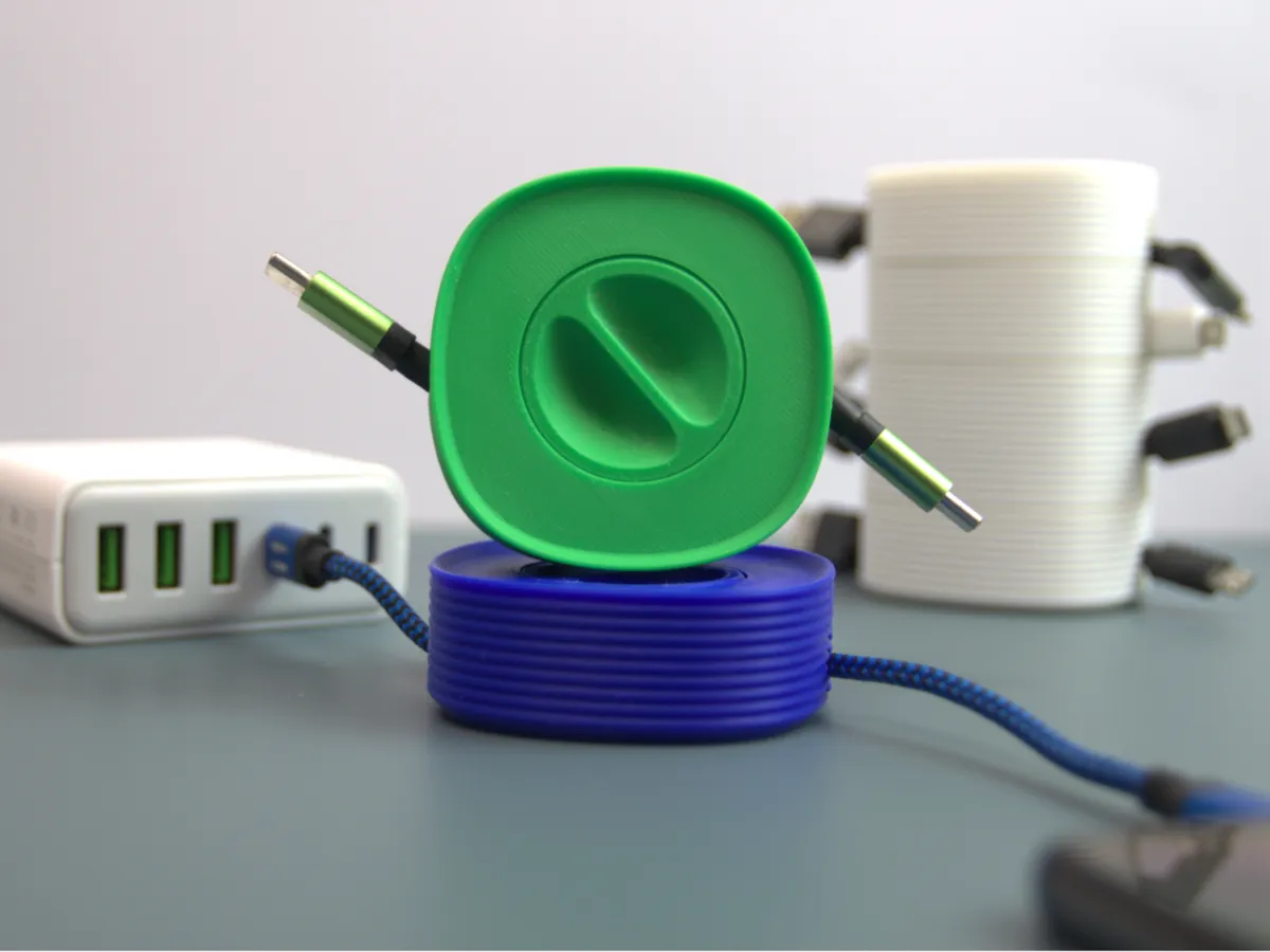 Stackable Cable Winder, Smart Desk Cable Organizer - Free 3D Print Model - MakerWorld