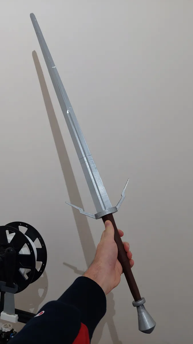 Witcher Silver Sword with holes Remixed by Papas MakerWorld: Download Free 3D Models