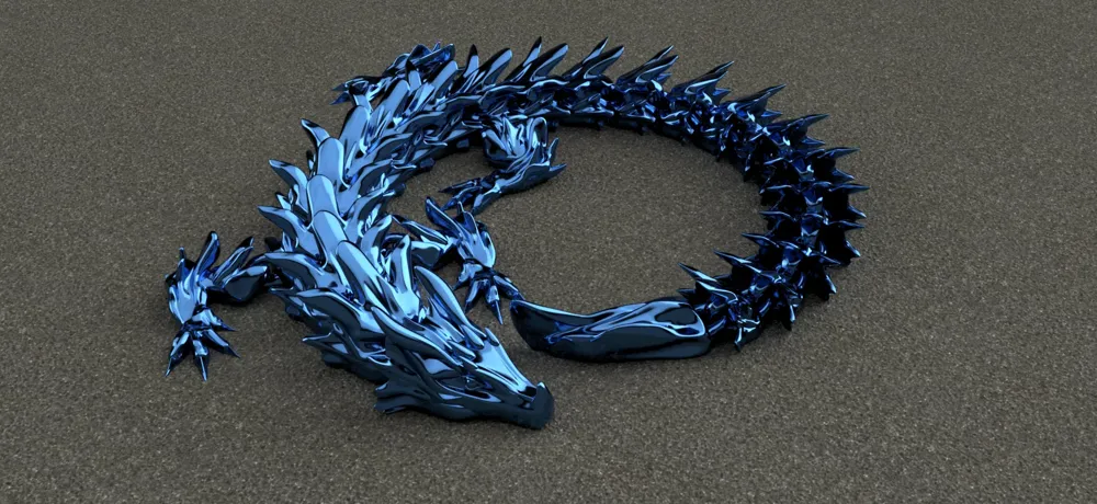 Articulated Full-Motion Dragon Figurine - Free 3D Print Model - MakerWorld
