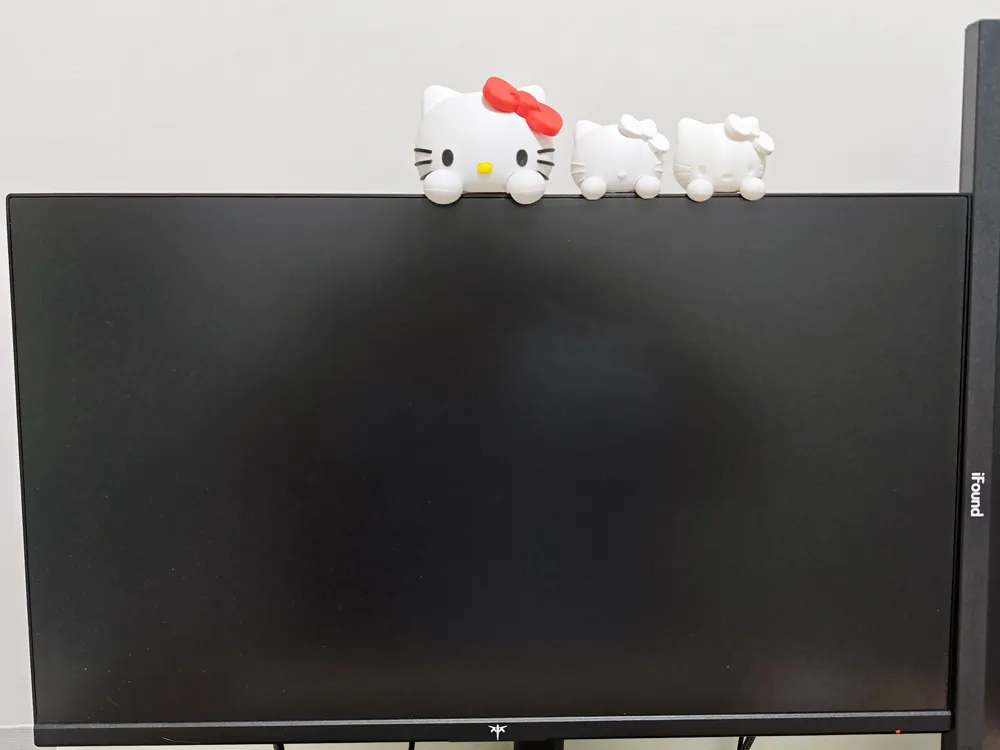 Hello Kitty Hellokitty Windowsill Desktop TV Computer Monitor Lying ...