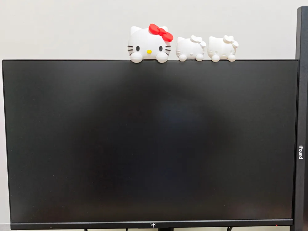 Hello Kitty Hellokitty Windowsill Desktop TV Computer Monitor Lying ...
