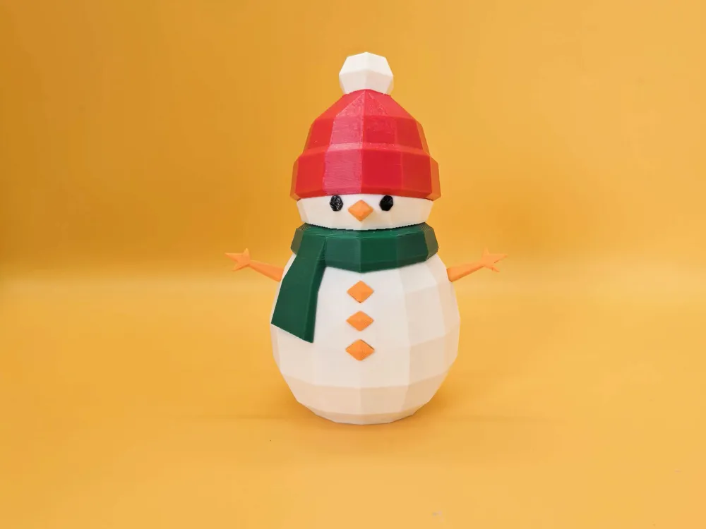Christmas Decoration Ornament Cute Geometric Snowman (NO AMS) - Free 3D ...