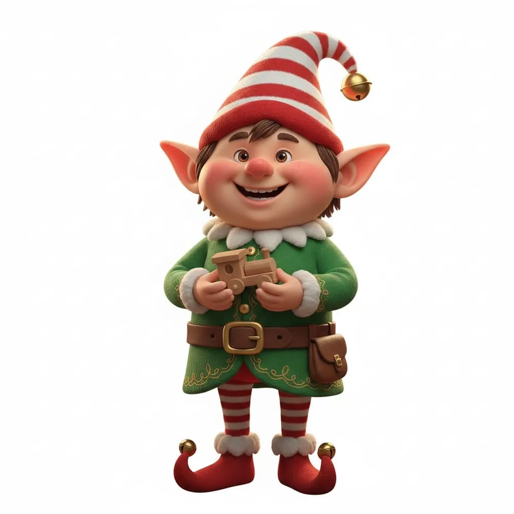 Elf with Train - Free 3D Print Model - MakerWorld