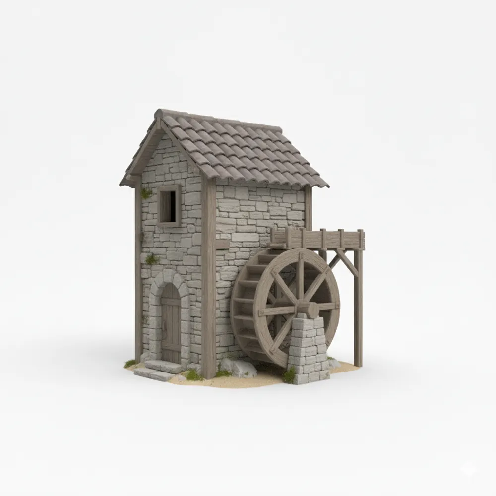 Realistic watermill Christmas nativity scene - Free 3D Print Model ...