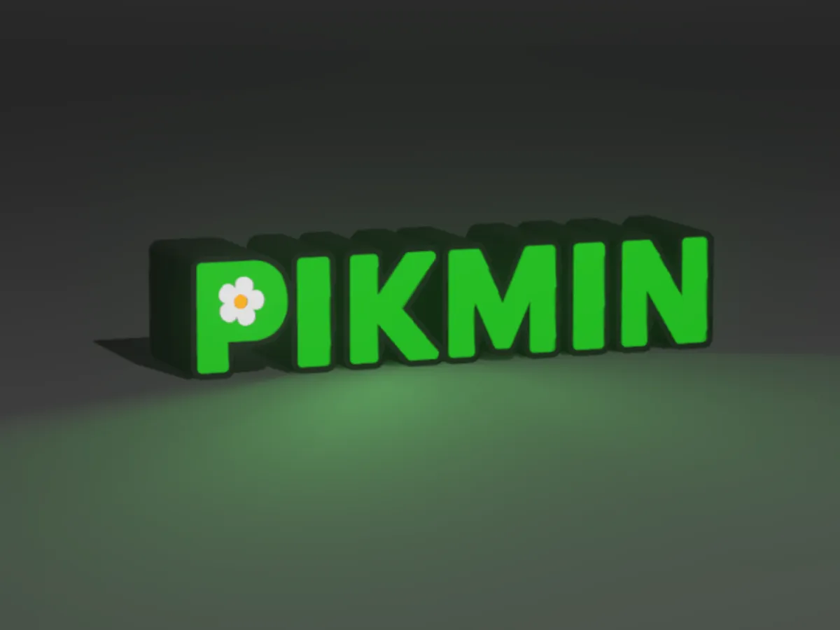 Nintendo Pikmin logo light box - Free 3D Print Model - MakerWorld