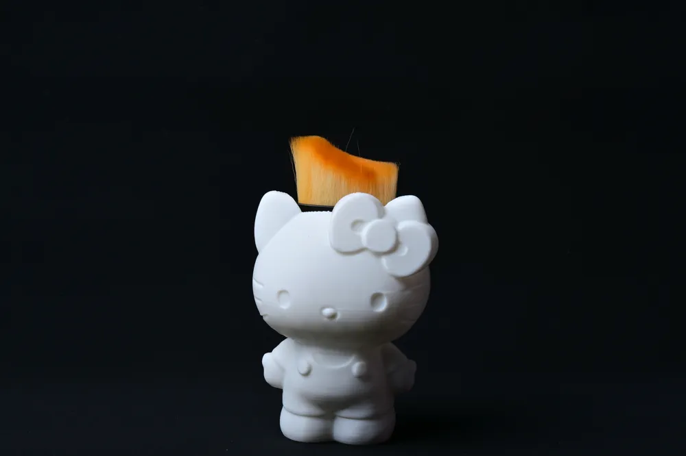 Kitty Pen Holder Makeup Brush Organizer - Free 3D Print Model - MakerWorld