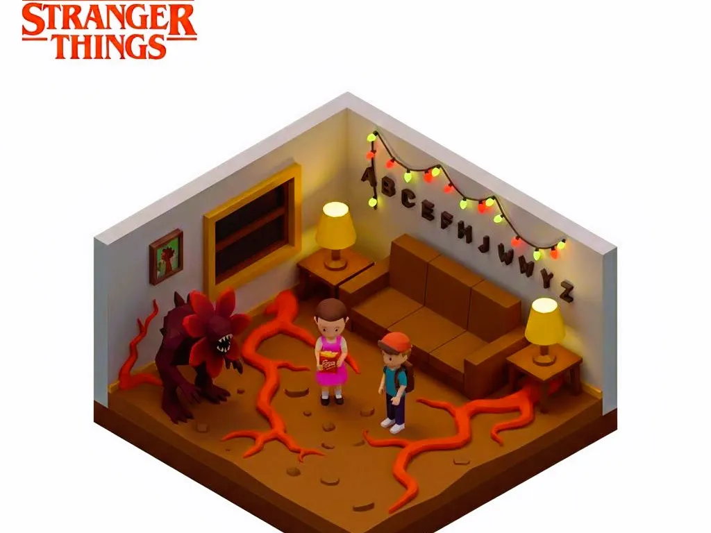 Miniature Diorama Stranger Things - Free 3D Print Model - MakerWorld