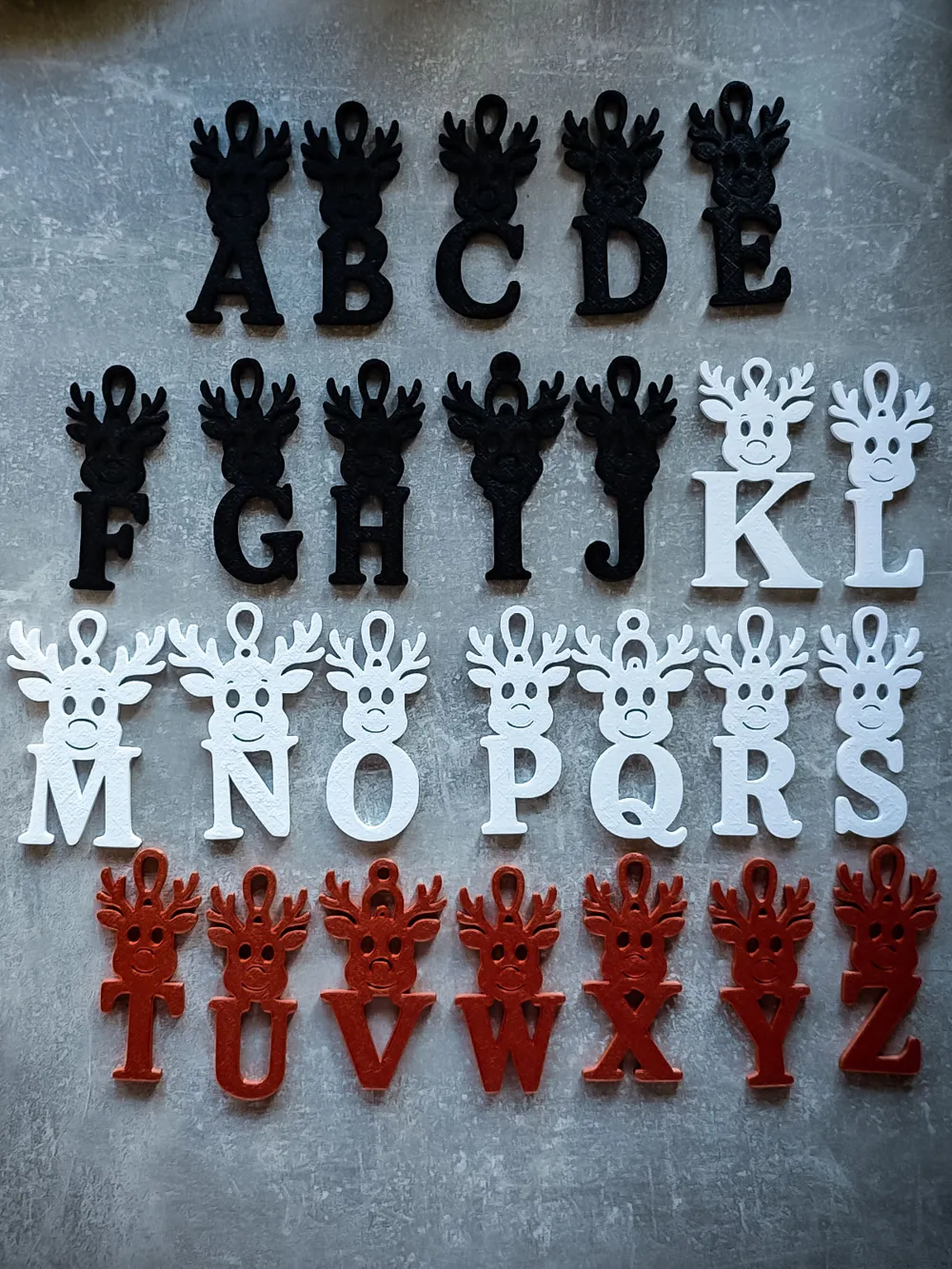 Christmas Tree Ornaments ABC with Moose Motif by P2T MakerWorld ...
