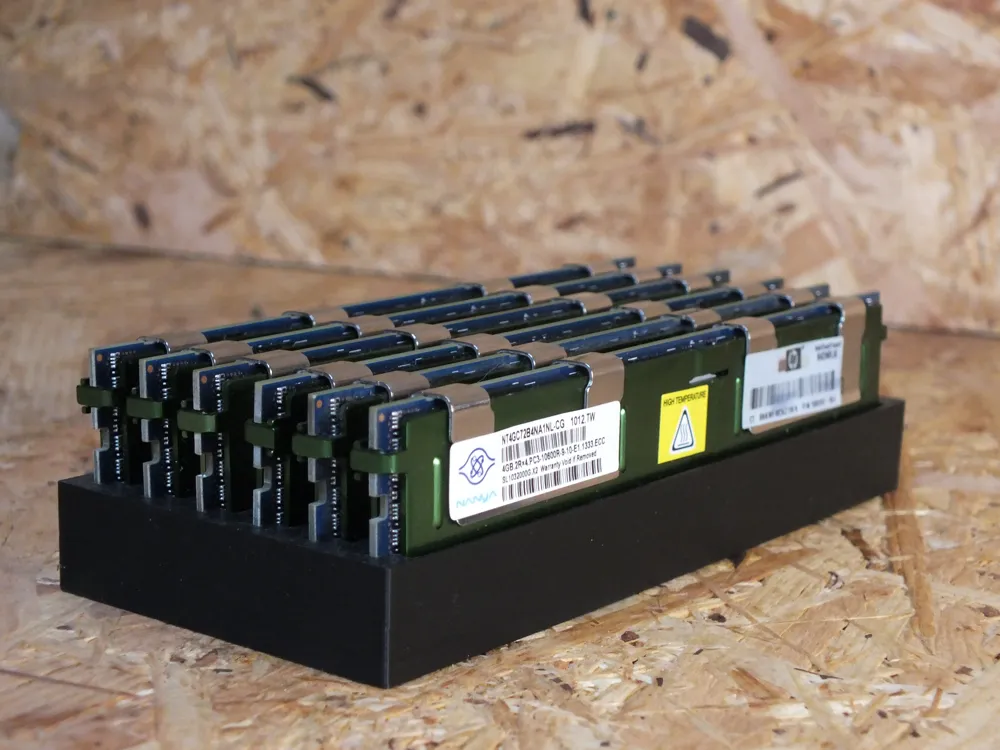 Desktop RAM Module Organizer – 6 Slot Holder - Free 3D Print Model ...