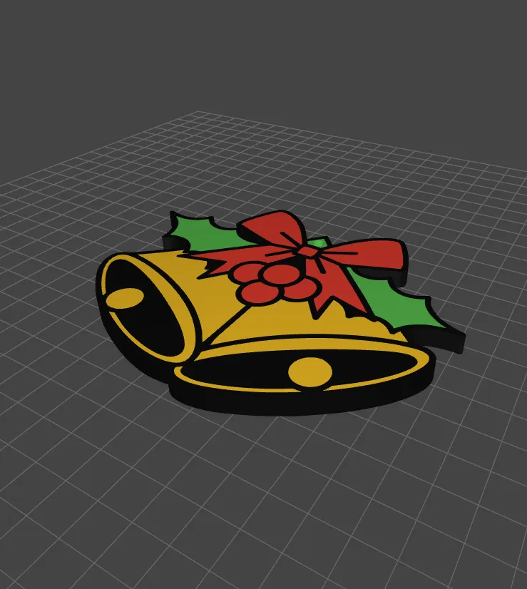 Christmas Bells Ornament with Hanging Hole by Grzegorz MakerWorld: Download Free 3D Models