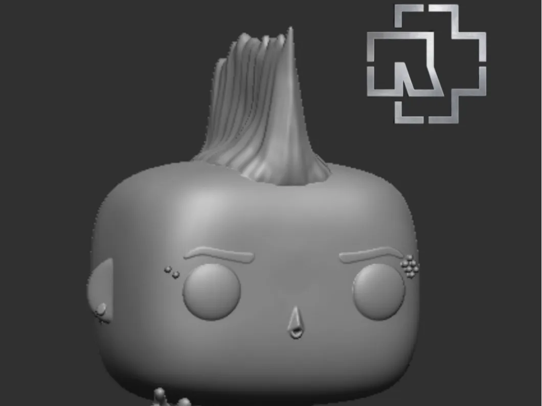 RAMMSTEIN TILL LINDEMANN MOHAWK CUSTOM POP - Free 3D Print Model ...
