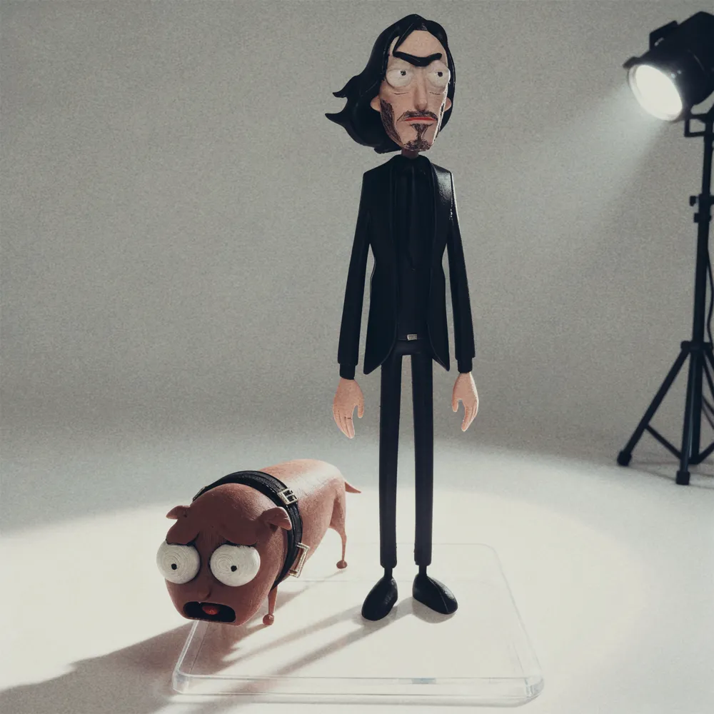 Rick and Morty - John Wick Rick Version - Free 3D Print Model - MakerWorld