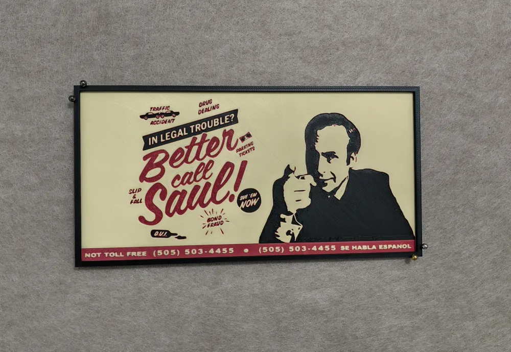 【Hueforge】Better Call Saul art poster by googke MakerWorld: Download ...