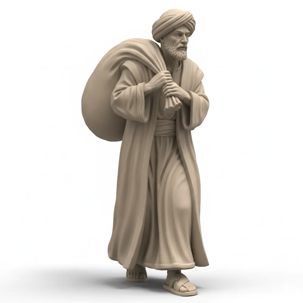 Realistic Merchant with Sack for Christmas Nativity Scene - Free 3D ...