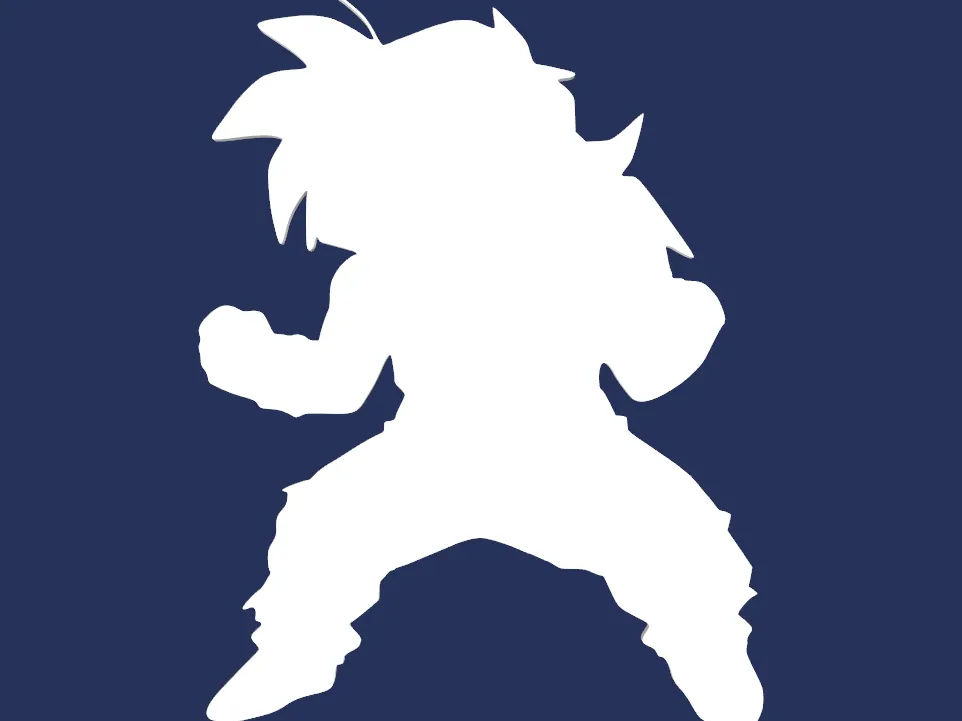 Goku Trunks Dragonball Z Anime Silhouette - Free 3D Print Model ...