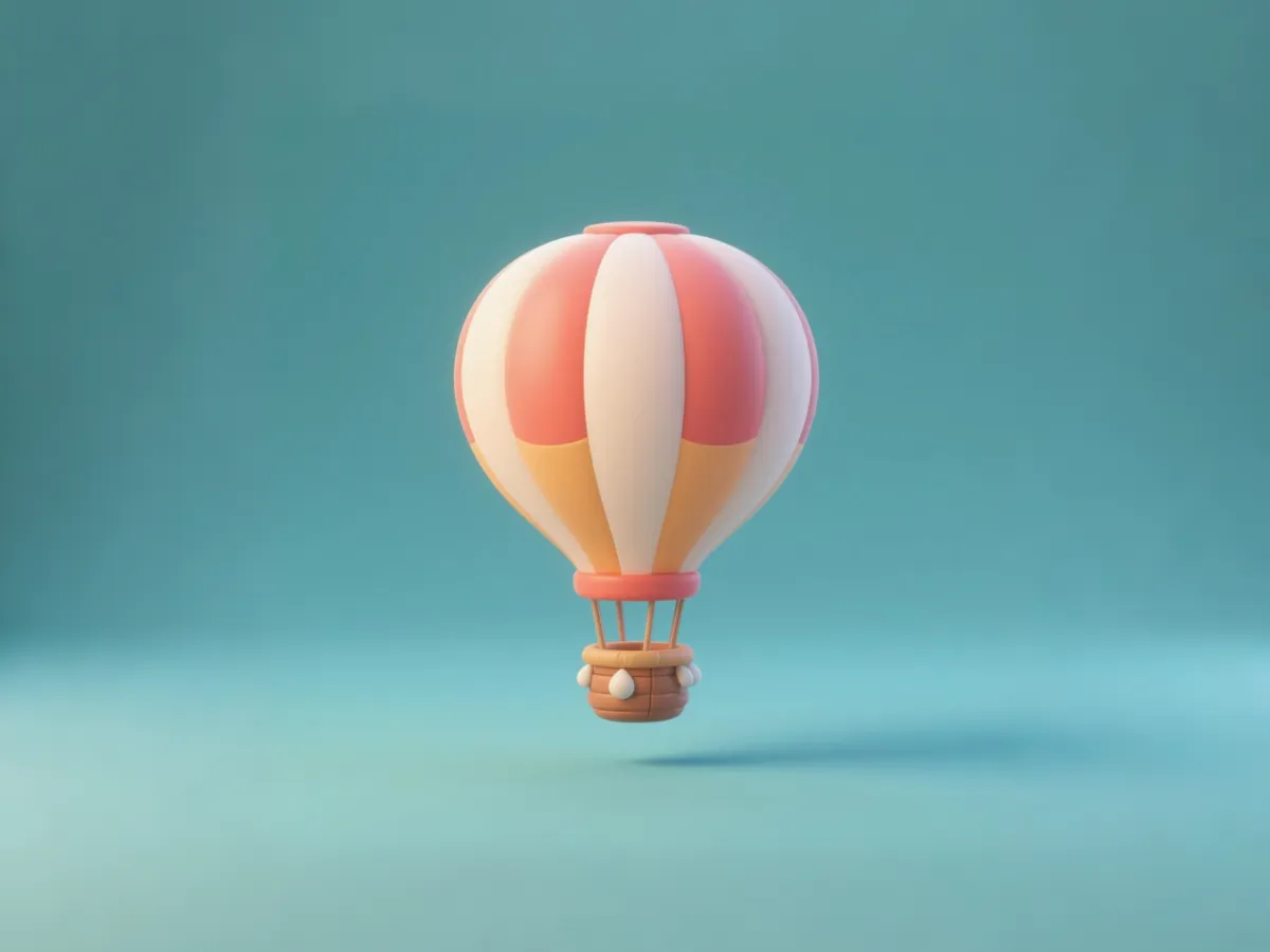Hot air balloon - common vehicle simulation model - children's coloring ...