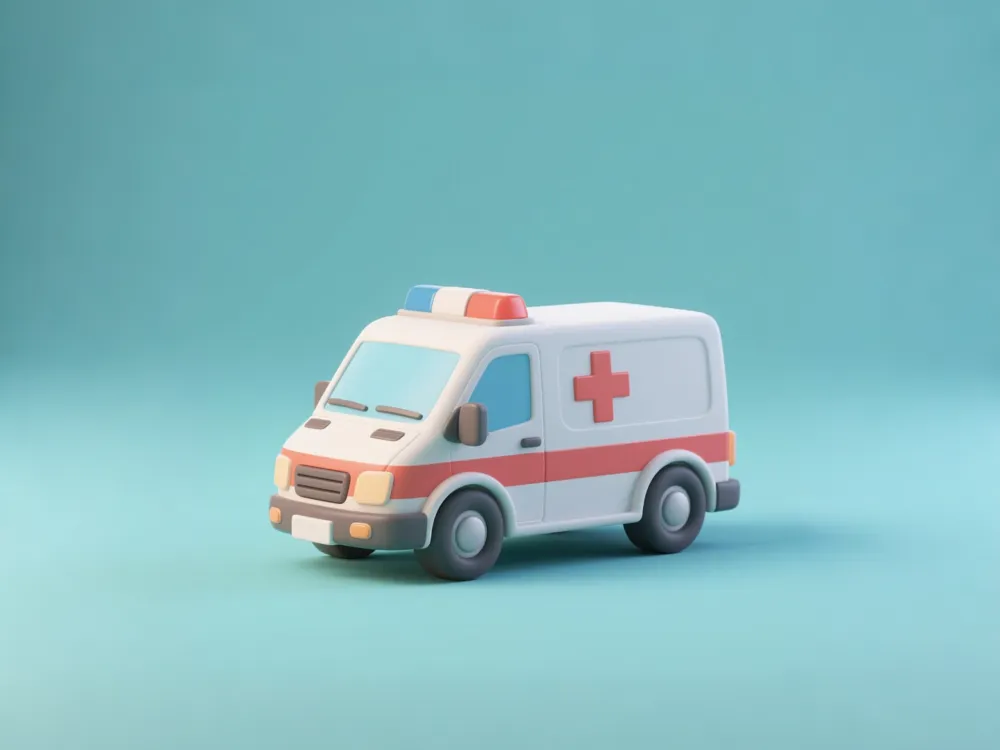 Ambulance - Common Transport Vehicle Simulation Model - Kids Coloring ...