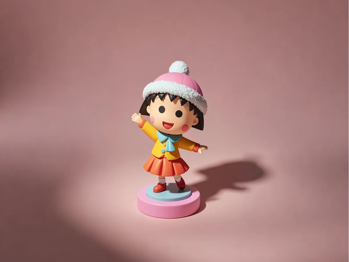 Chibi Maruko-chan with a Hat - Cute Anime Q-version Toy Figure Ornament ...