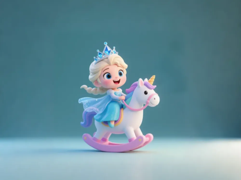 Princess Elsa Riding a Unicorn - Cute Disney Series - Frozen Elsa ...