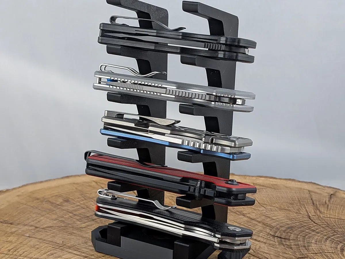 Tower stand for EDC knives by vellkan MakerWorld: Download Free 3D Models