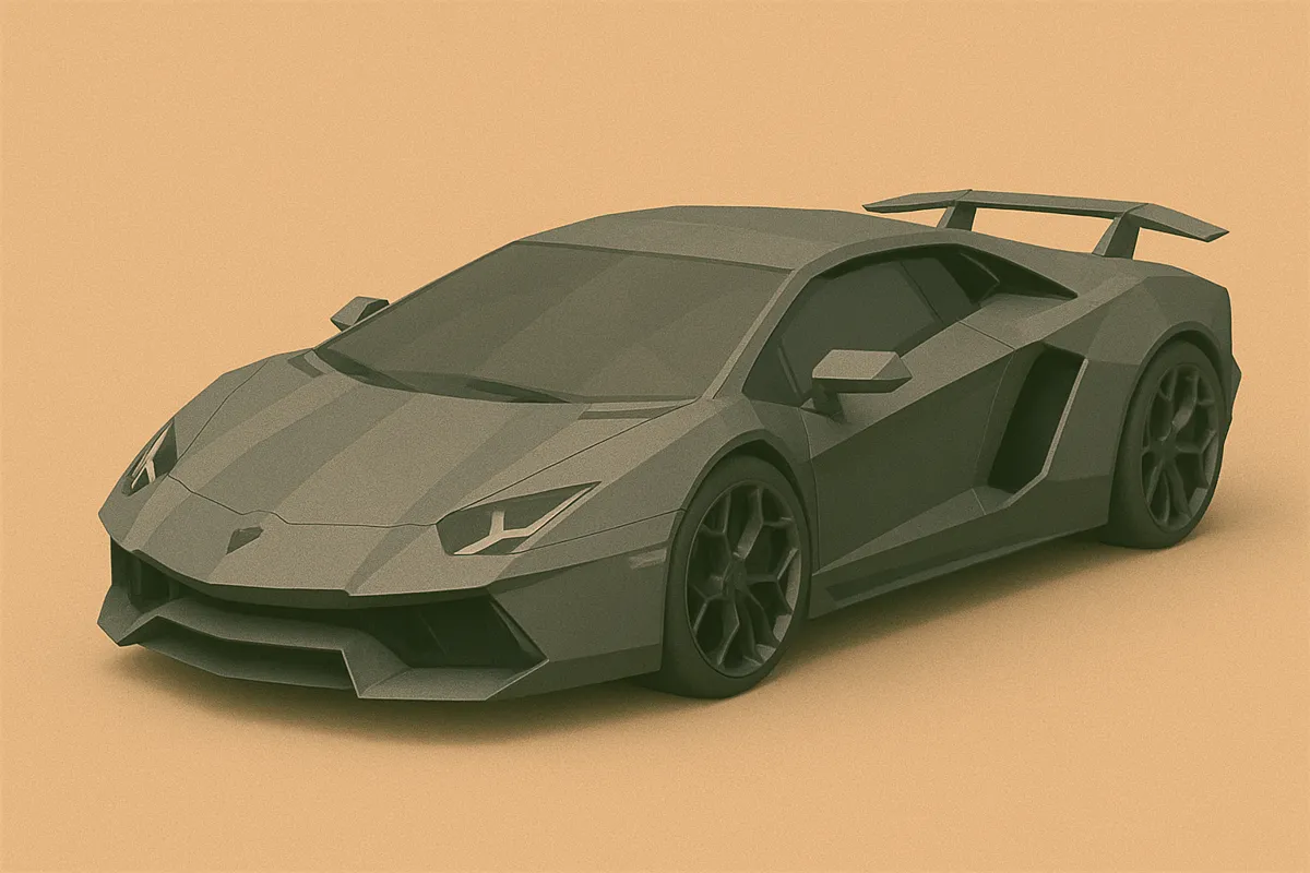 Low Poly Lambo - Free 3D Print Model - MakerWorld