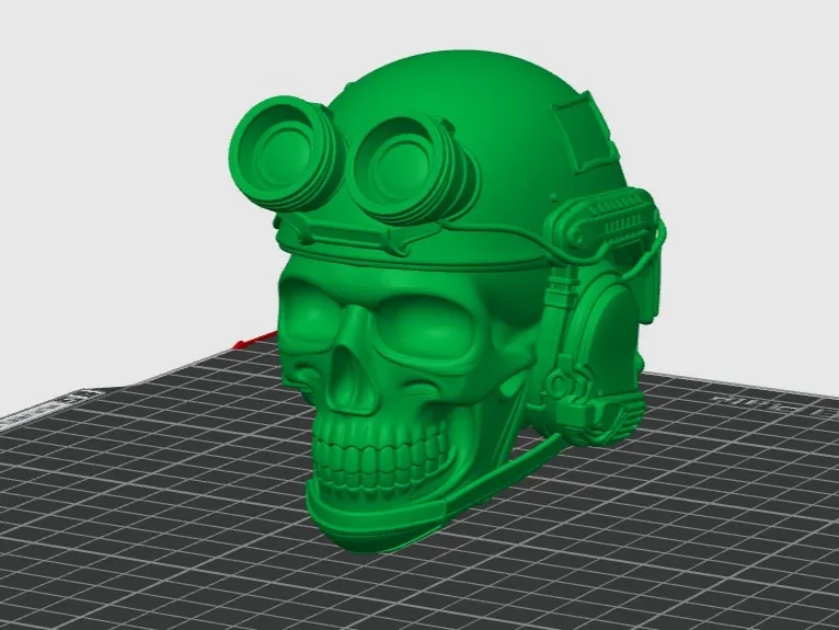 Skull with Helmet - Free 3D Print Model - MakerWorld