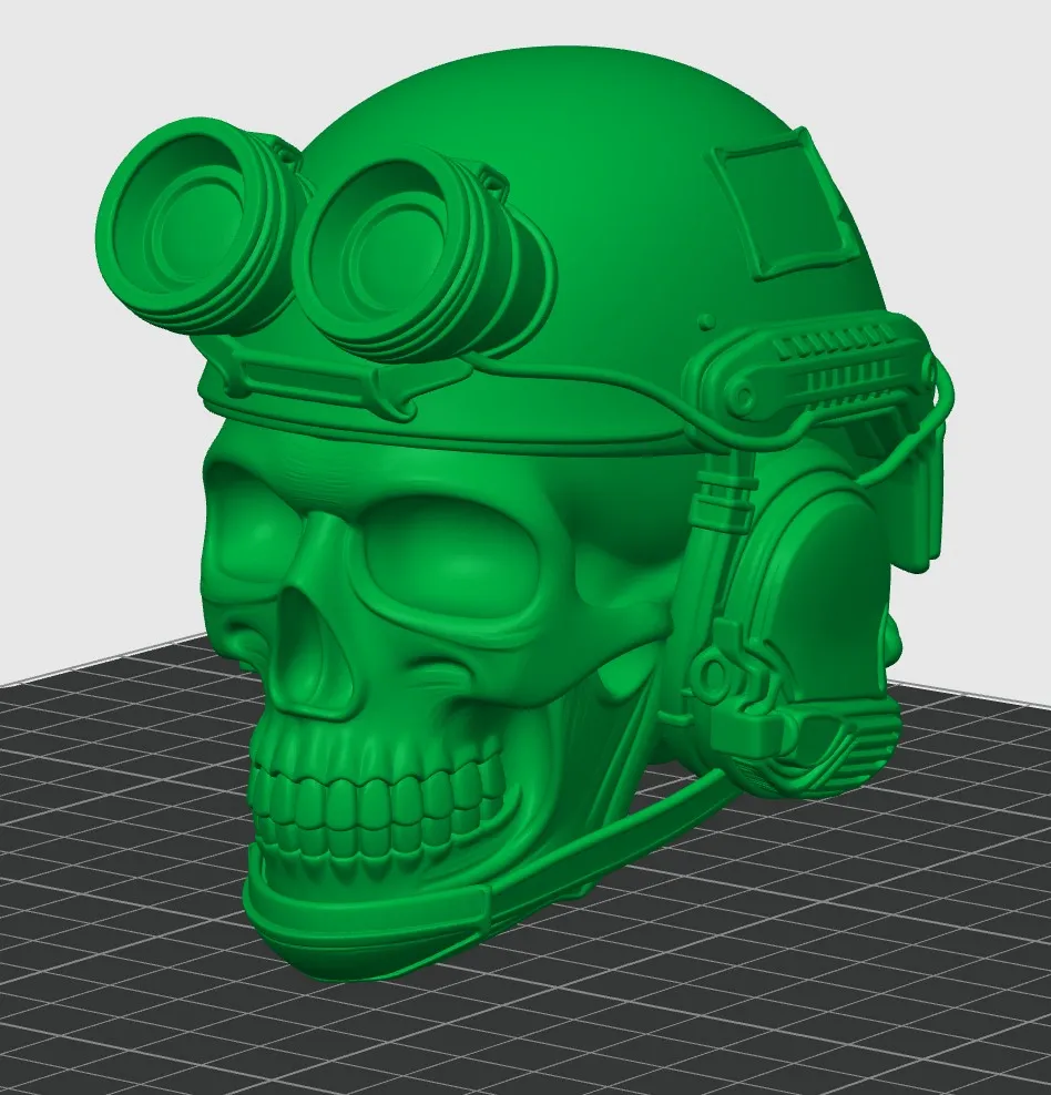 Skull with Helmet - Free 3D Print Model - MakerWorld