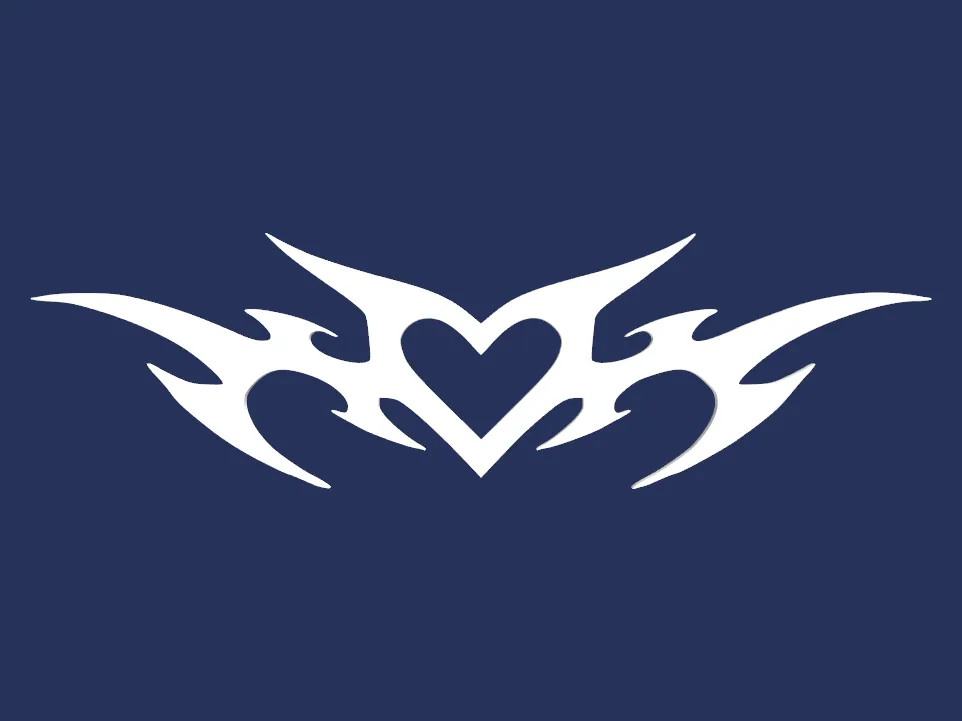 Cute Heart Symbol y2k Alternative - Free 3D Print Model - MakerWorld