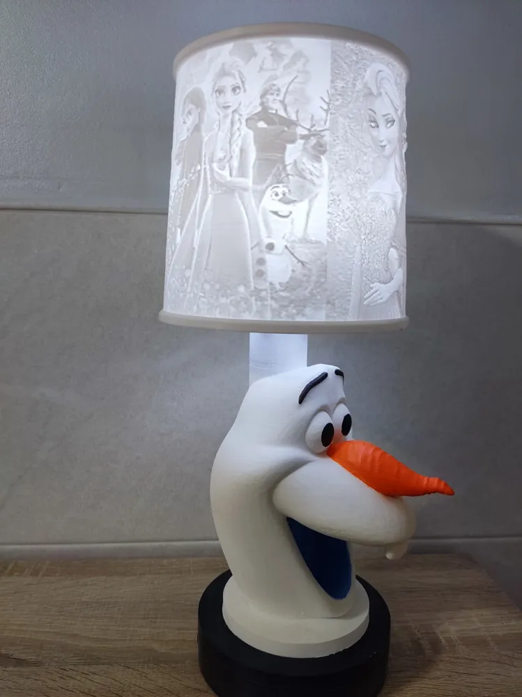 frozen olaf lamp - Free 3D Print Model - MakerWorld