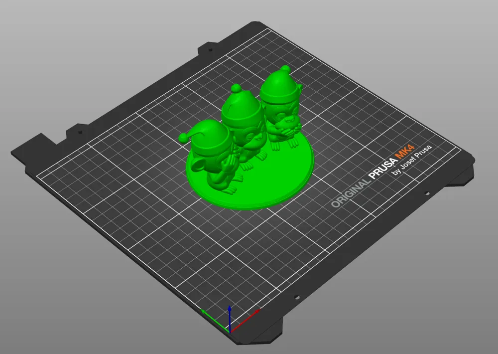 Three Cute Wise Monkeys Figurine by FC2M3D MakerWorld: Download Free 3D Models