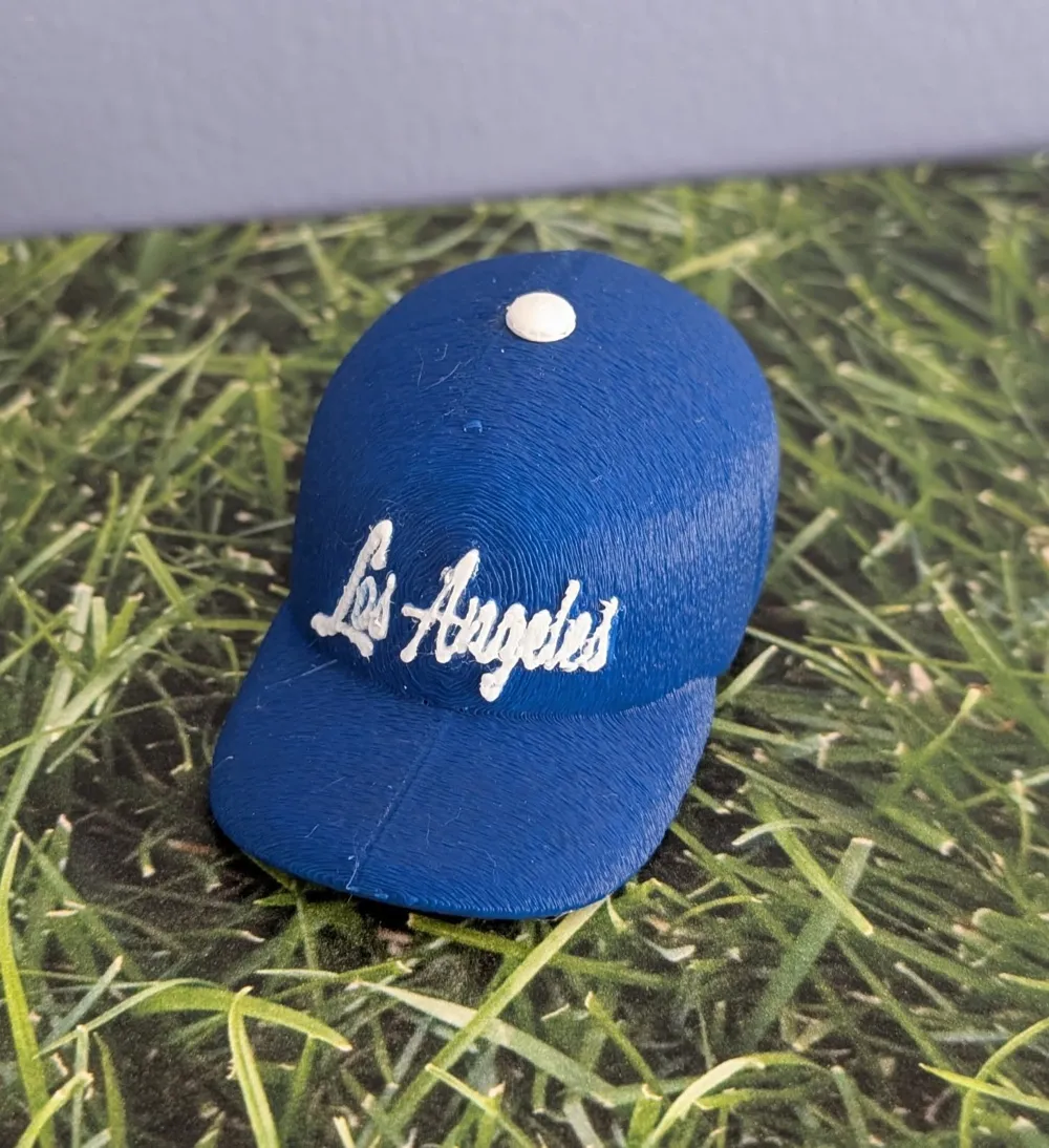 LA Dodgers Cursive Logo baseball hat keychain Remixed by 3Dan ...
