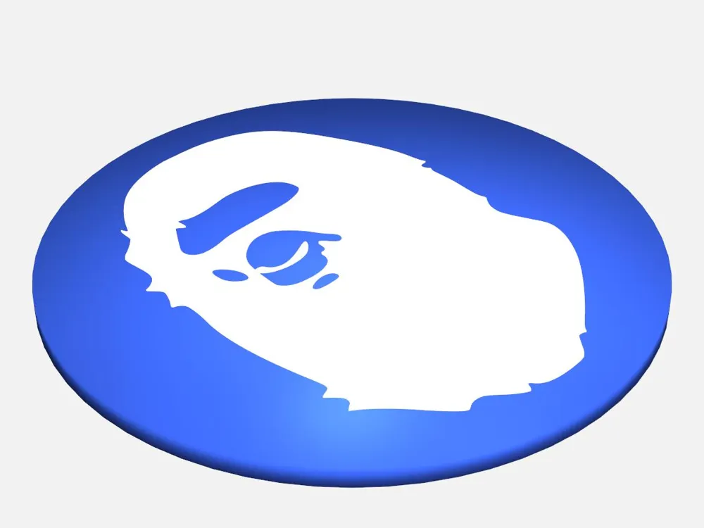 BAPE A Bathing Ape Drink Coaster - Free 3D Print Model - MakerWorld