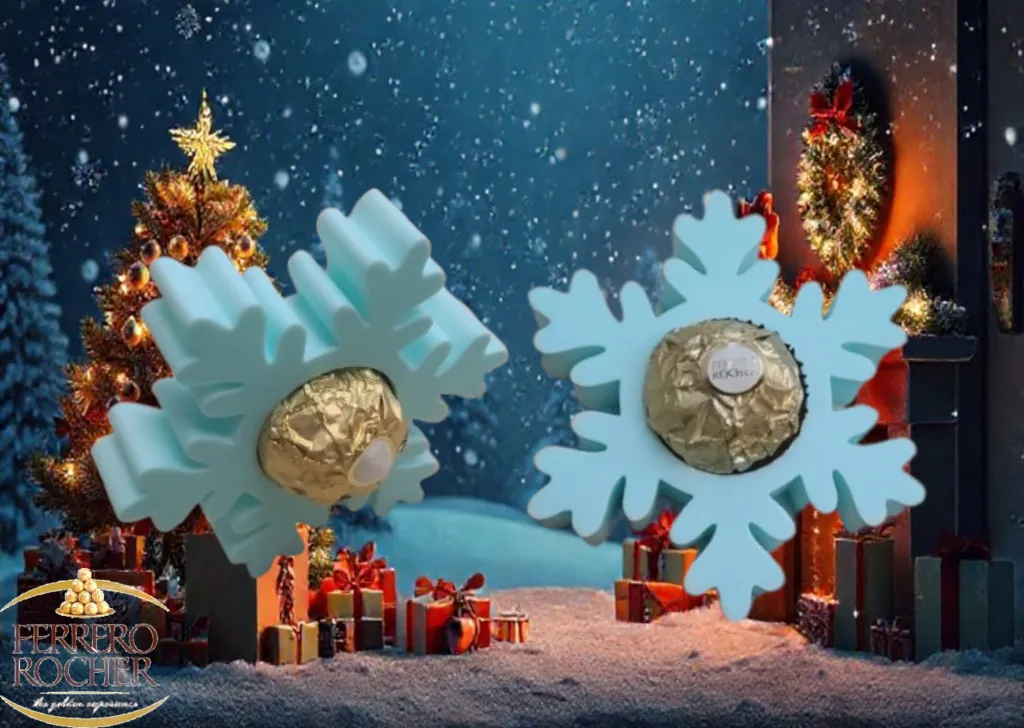 Ferrero Rocher Snowflake - Free 3D Print Model - MakerWorld