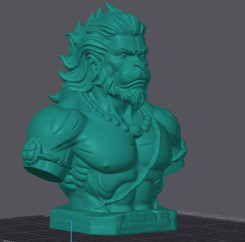 Hanuman – Powerful Stylized Bust - Free 3D Print Model - MakerWorld