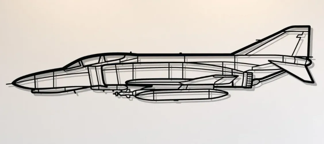 McDonnell Douglas F-4E Phantom Wall Art - Free 3D Print Model - MakerWorld