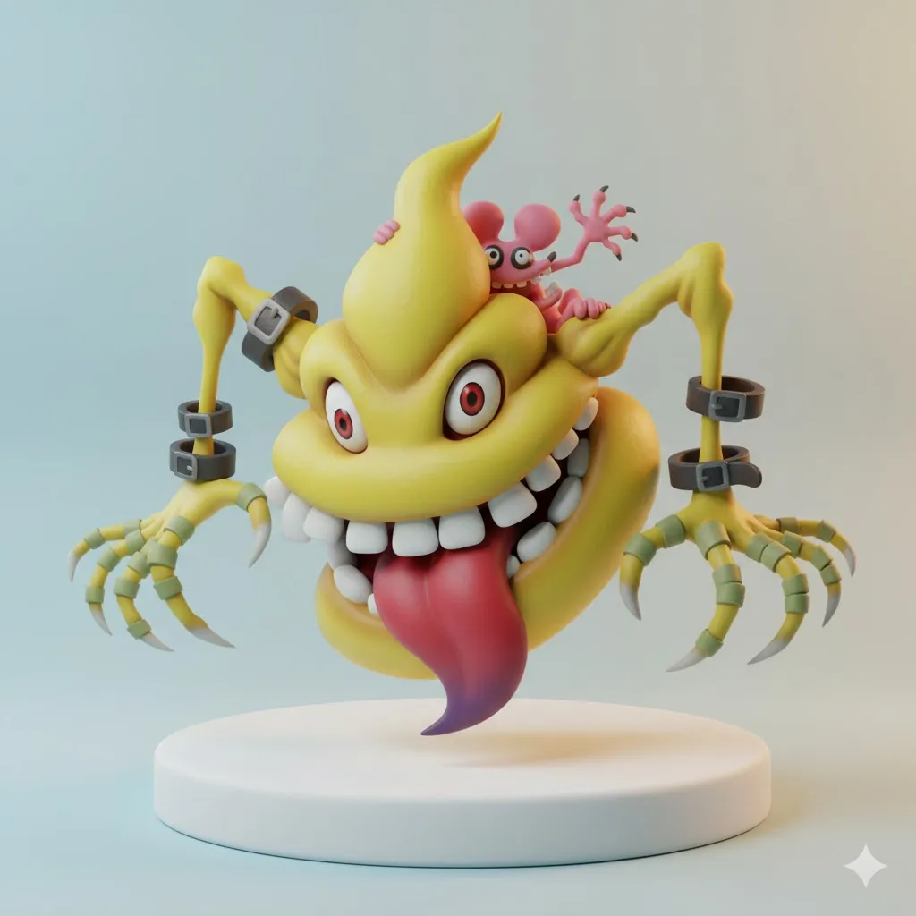 Scumon Digimon Creature Model - Free 3D Print Model - MakerWorld