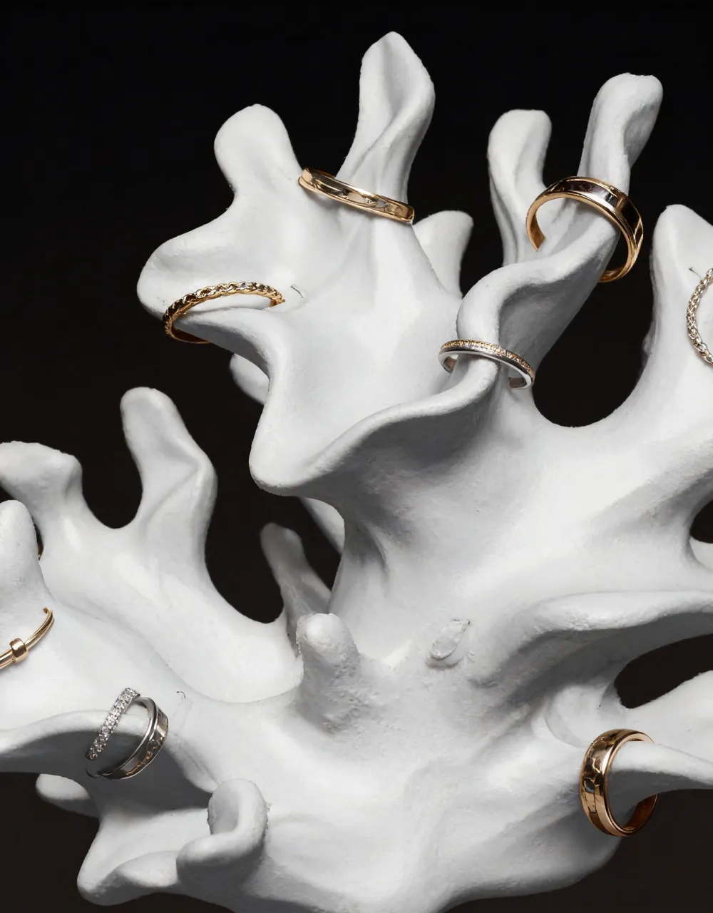 Coral-shaped ring storage rack - Free 3D Print Model - MakerWorld
