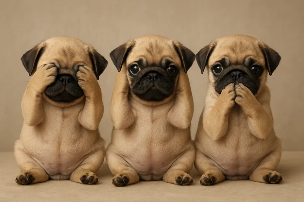 3 pugs - Free 3D Print Model - MakerWorld