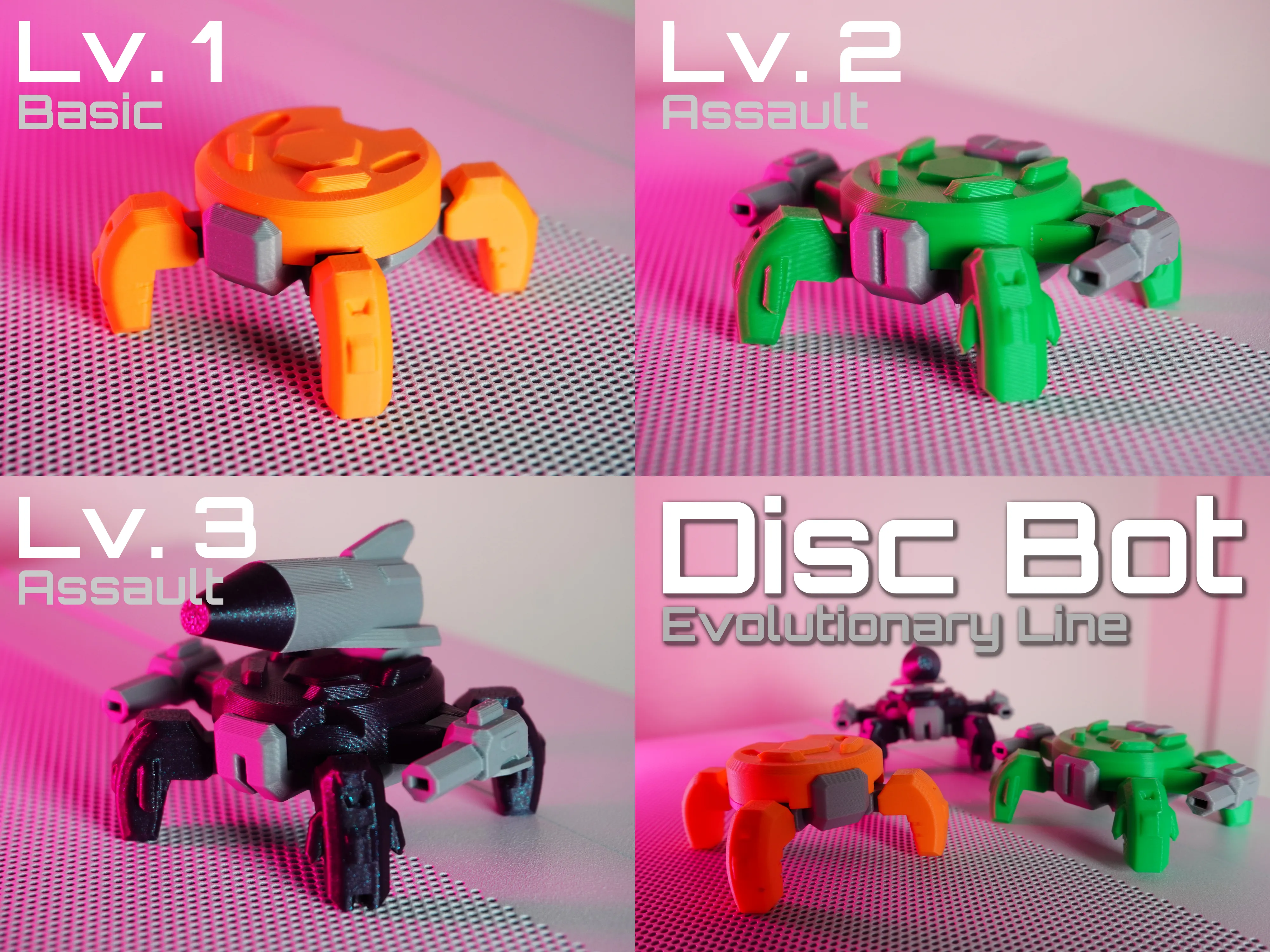 Disc Bot - Lvl. 1 - Free 3D Print Model - MakerWorld