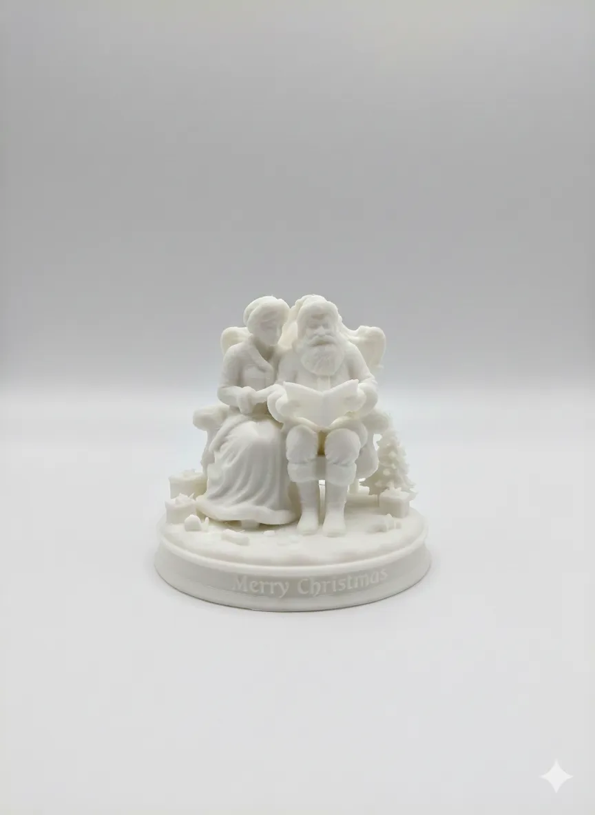 Santa & Mrs. Claus: Merry Christmas - Free 3D Print Model - MakerWorld