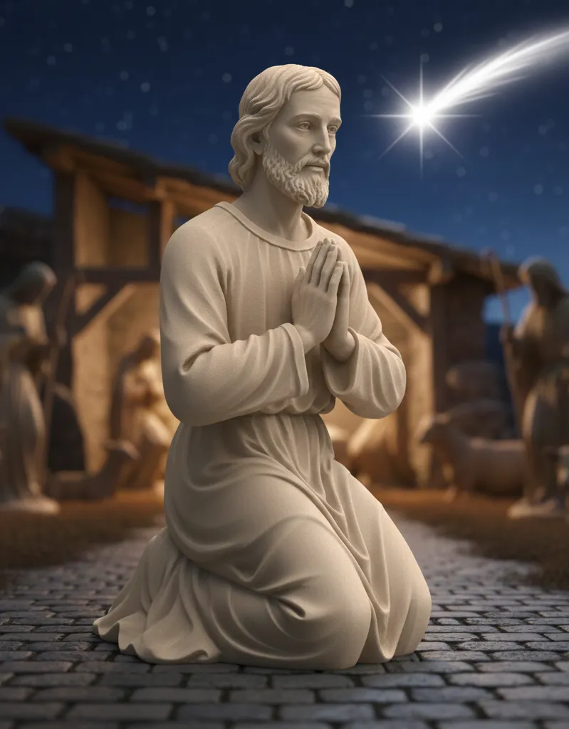 Realistic Kneeling Joseph for Nativity scene by Cyber_3dprinter ...