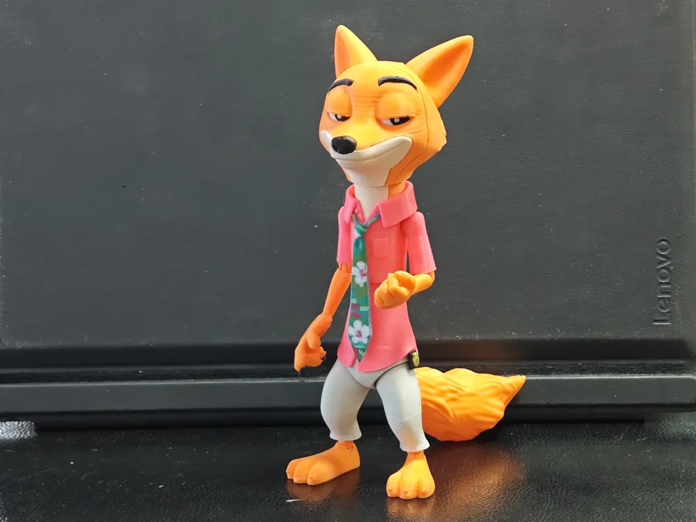 Zootopia 2 Nick Wilde Articulated Figure - Free 3D Print Model - MakerWorld