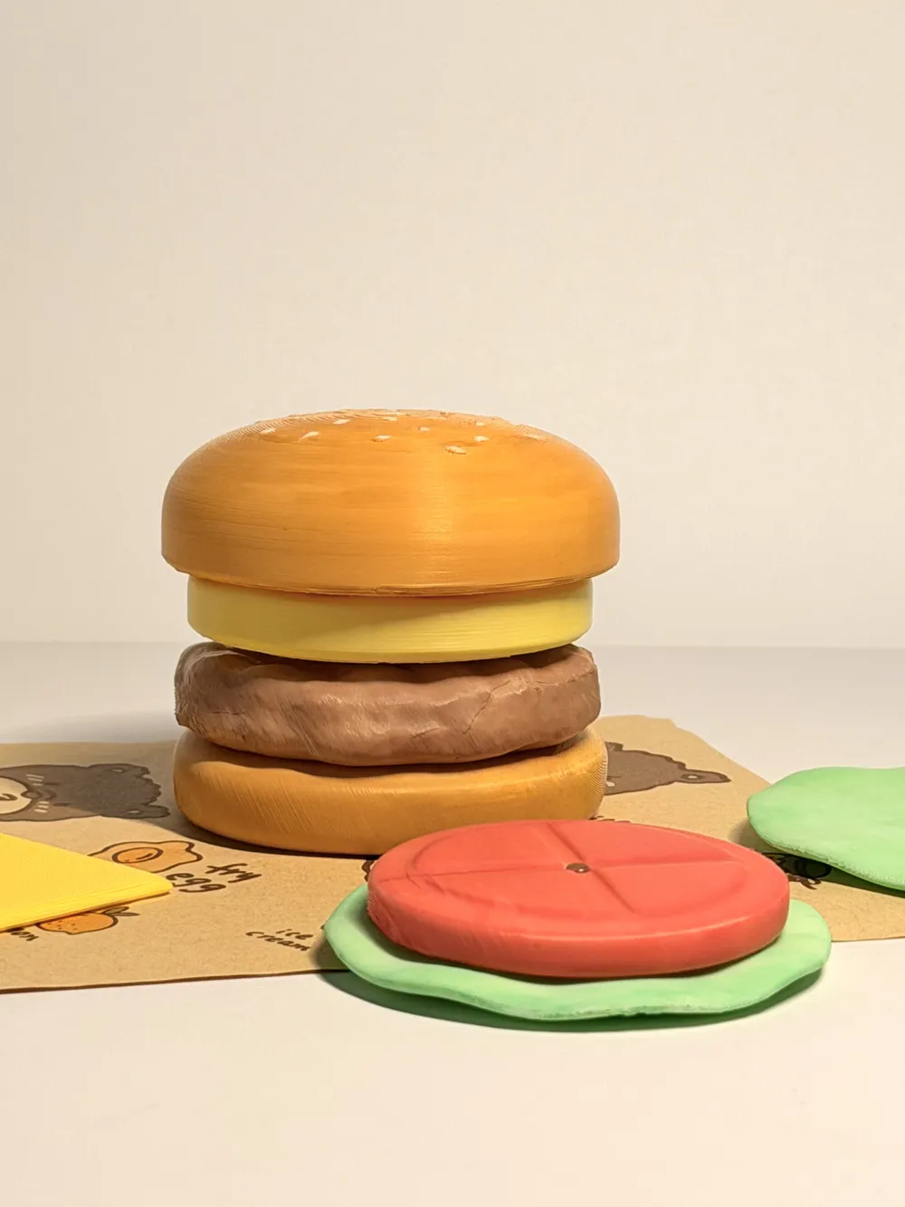 Hamburger assembly toy - Free 3D Print Model - MakerWorld