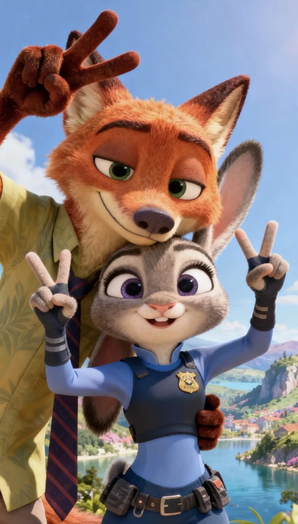 Zootopia Nick Wilde Judy Hopps Fox Rabbit Lithophane - Free 3D Print ...