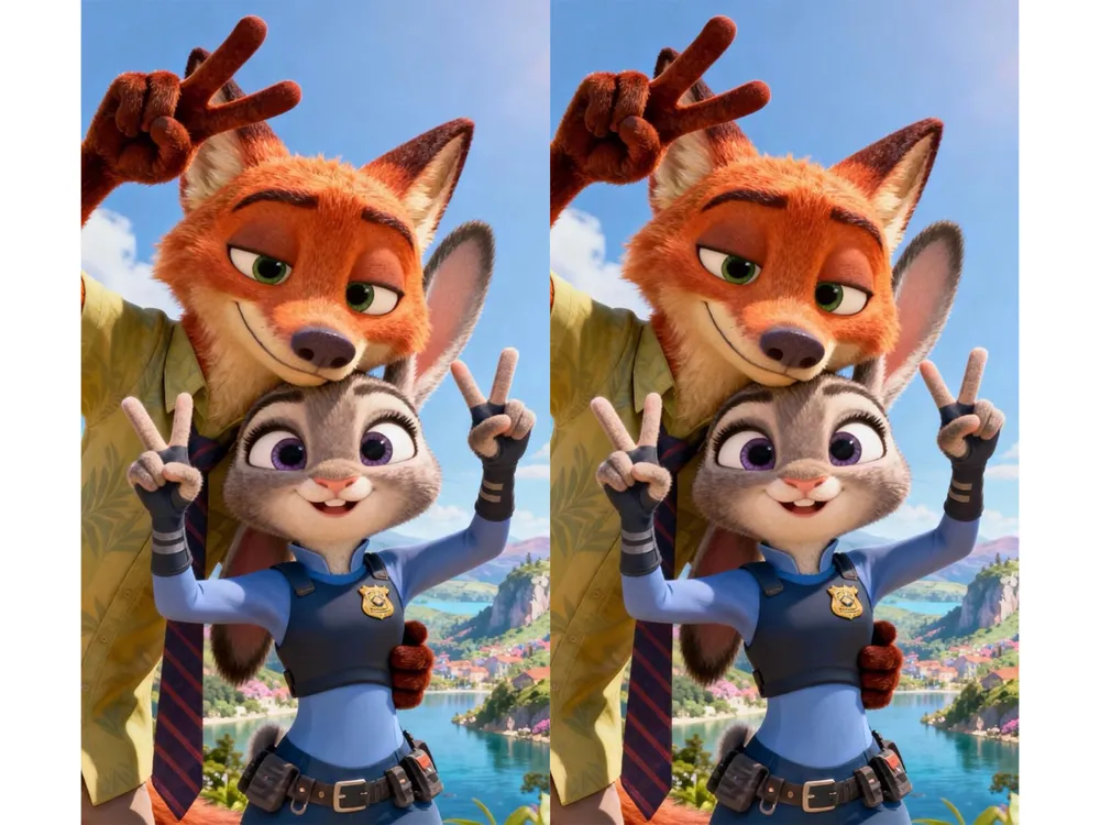 Zootopia Nick Wilde Judy Hopps Fox Rabbit Lithophane - Free 3D Print ...