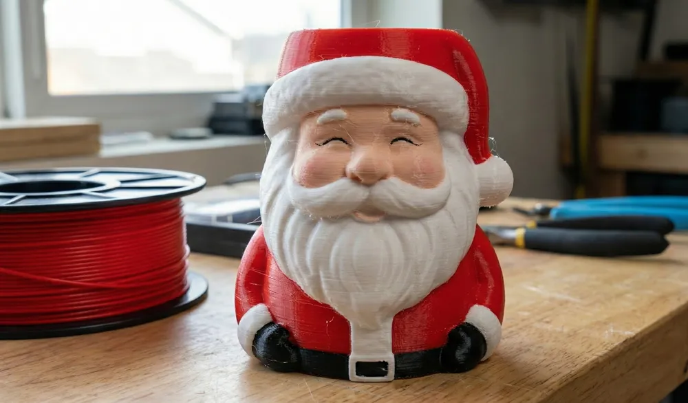 Jolly Santa Pen Holder | Christmas Desk Organizer - Free 3D Print Model ...