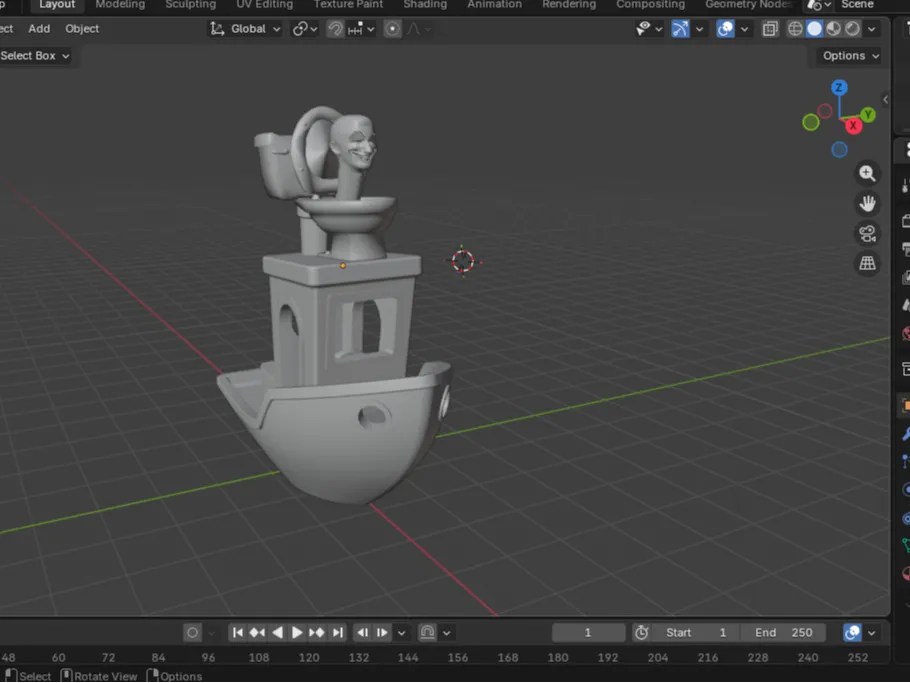skibedi toilet benchy Remixed by QUAQAMOLY PRINTING MakerWorld ...