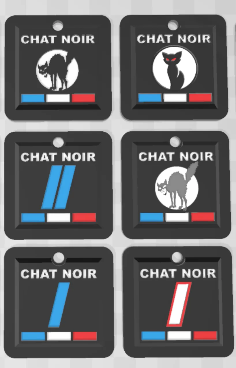 Black Cat Rank Keychain - Free 3D Print Model - MakerWorld