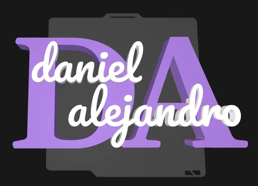 Layered Initial and Name Sign - Free 3D Print Model - MakerWorld