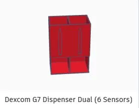 Dexcom G7 Dispenser Dual (6 Sensors) - Free 3D Print Model - MakerWorld